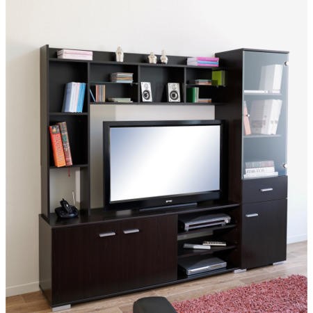 Parisot Hugo TV Wall Unit in Wenge - Furniture123