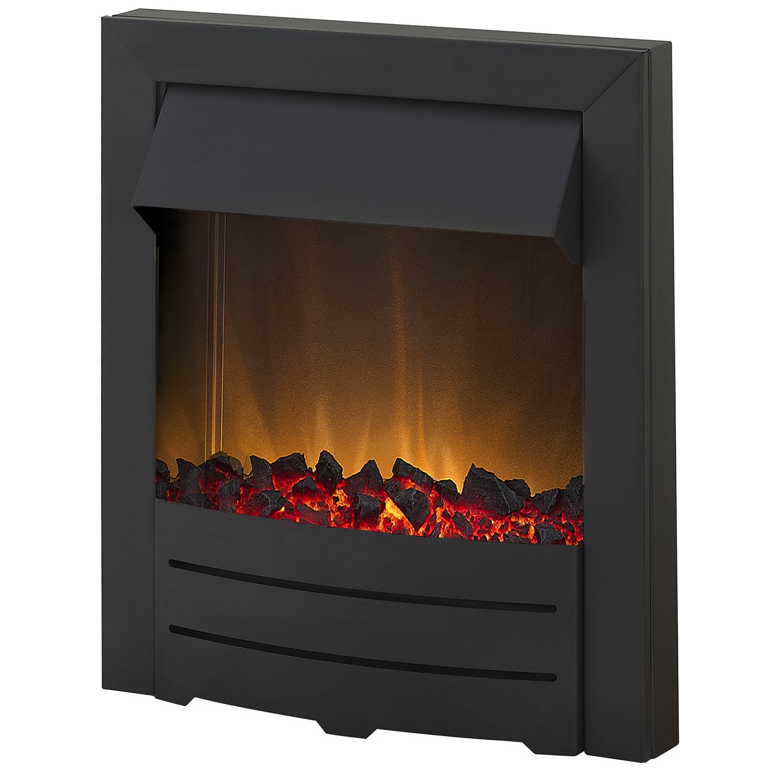 GRADE A1 - Adam Colorado Electric Inset Fire in Matt Black - Furniture123