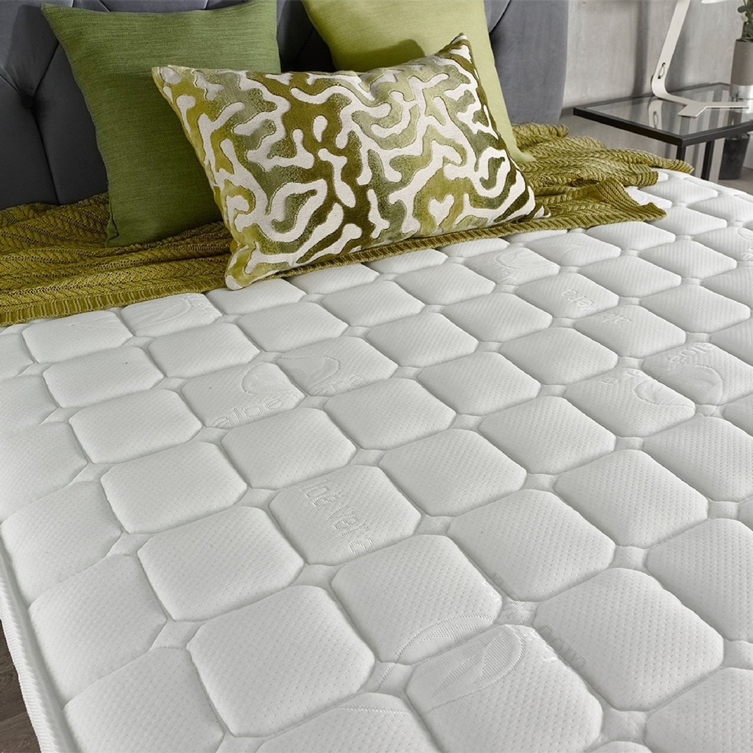 Aspire Furniture Aloe Vera Eco Memory Wool & Spring Premium Mattress ...