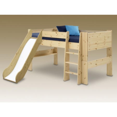Steens For Kids Continental Single Mid Sleeper With Slide In Pine ...