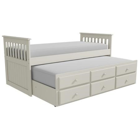 Oxford captains guest bed with storage grey store