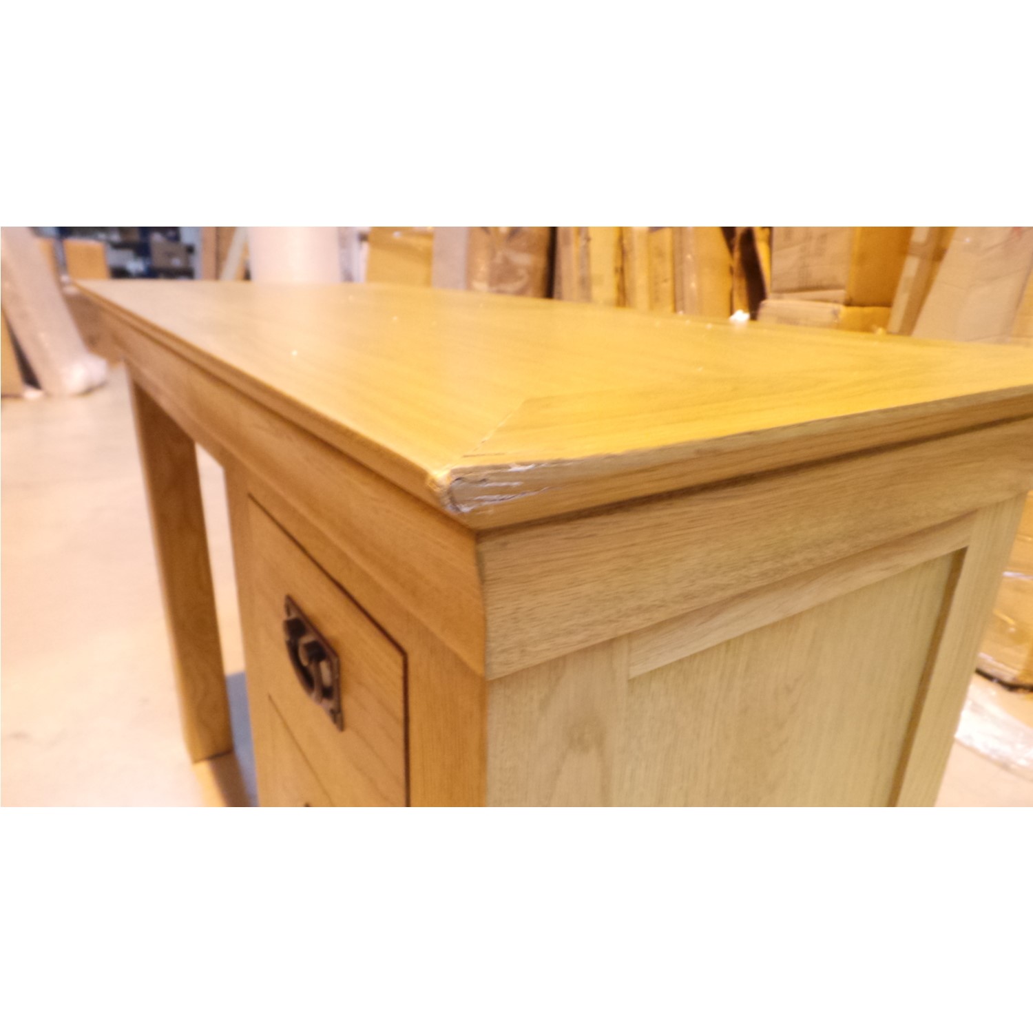 GRADE A2 - Loire Oak Farmhouse Dressing Table - Furniture123