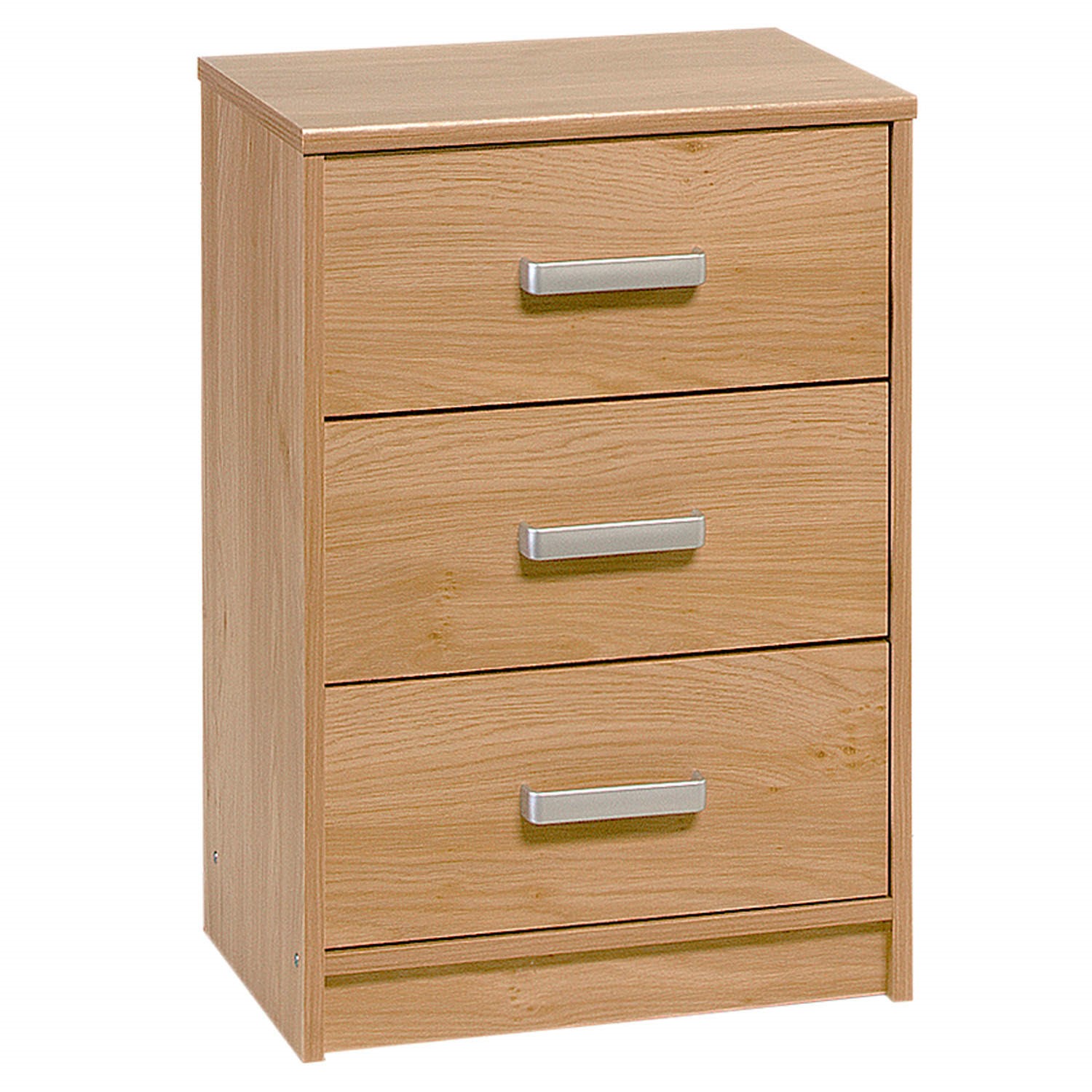 Felix 3 Drawer Bedside Table - Furniture123