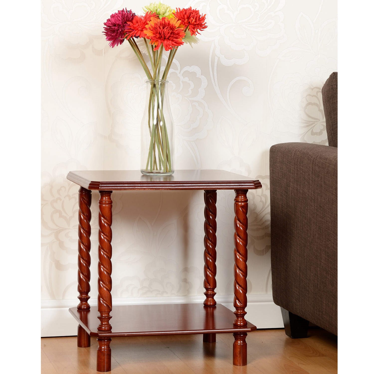 GRADE A1 - Seconique Brunton Lamp Table in Mahogany - Furniture123
