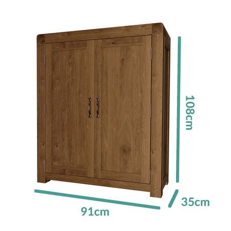 Windsor solid oak shoe cabinet store