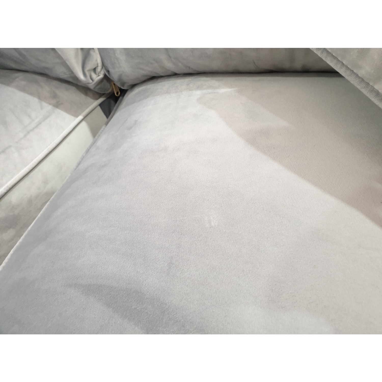 GRADE A2 - Payton Silver Grey Velvet 2 Seater Sofa - Furniture123