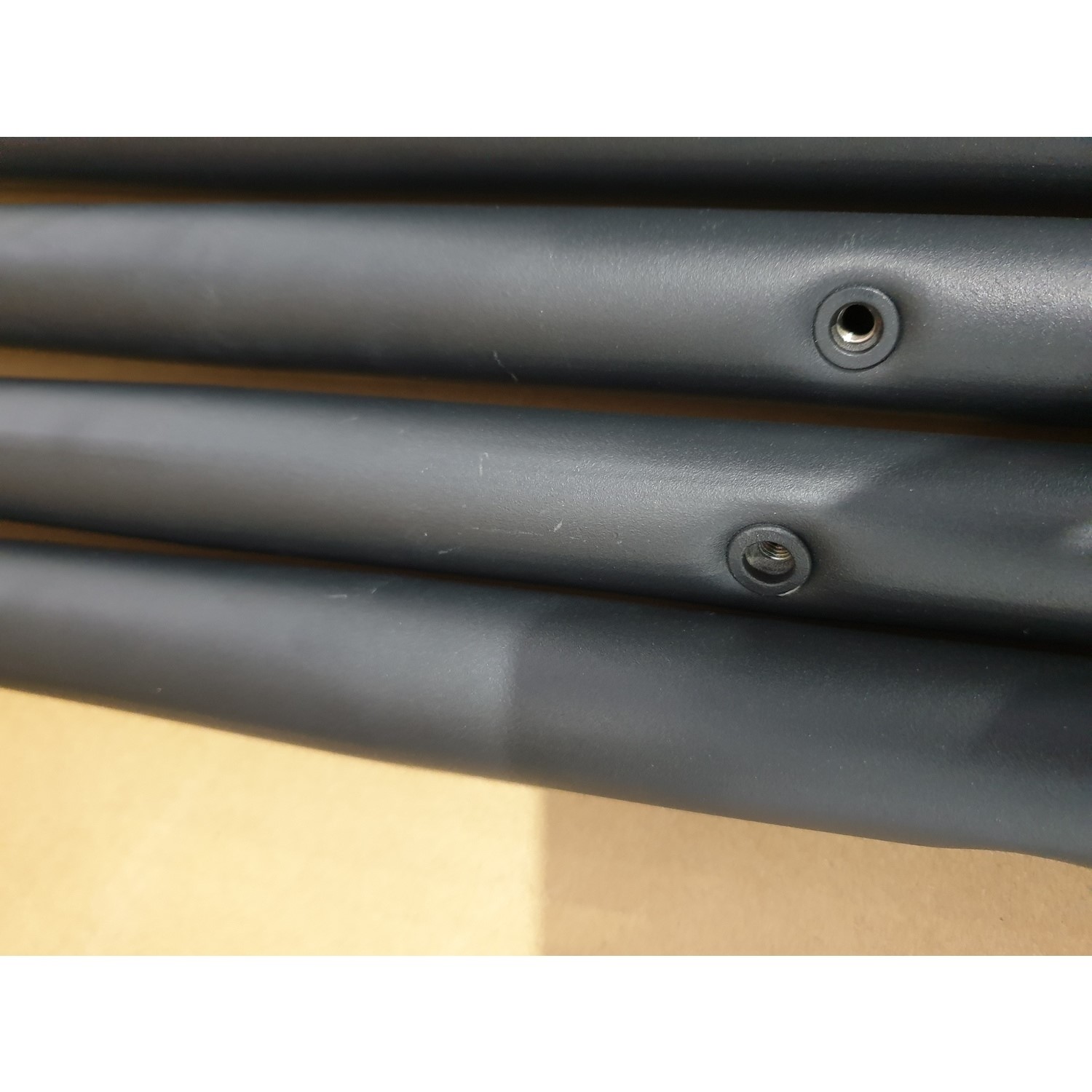 GRADE A2 - Macie Grey Velvet Bar Stool with Black Legs - Furniture123