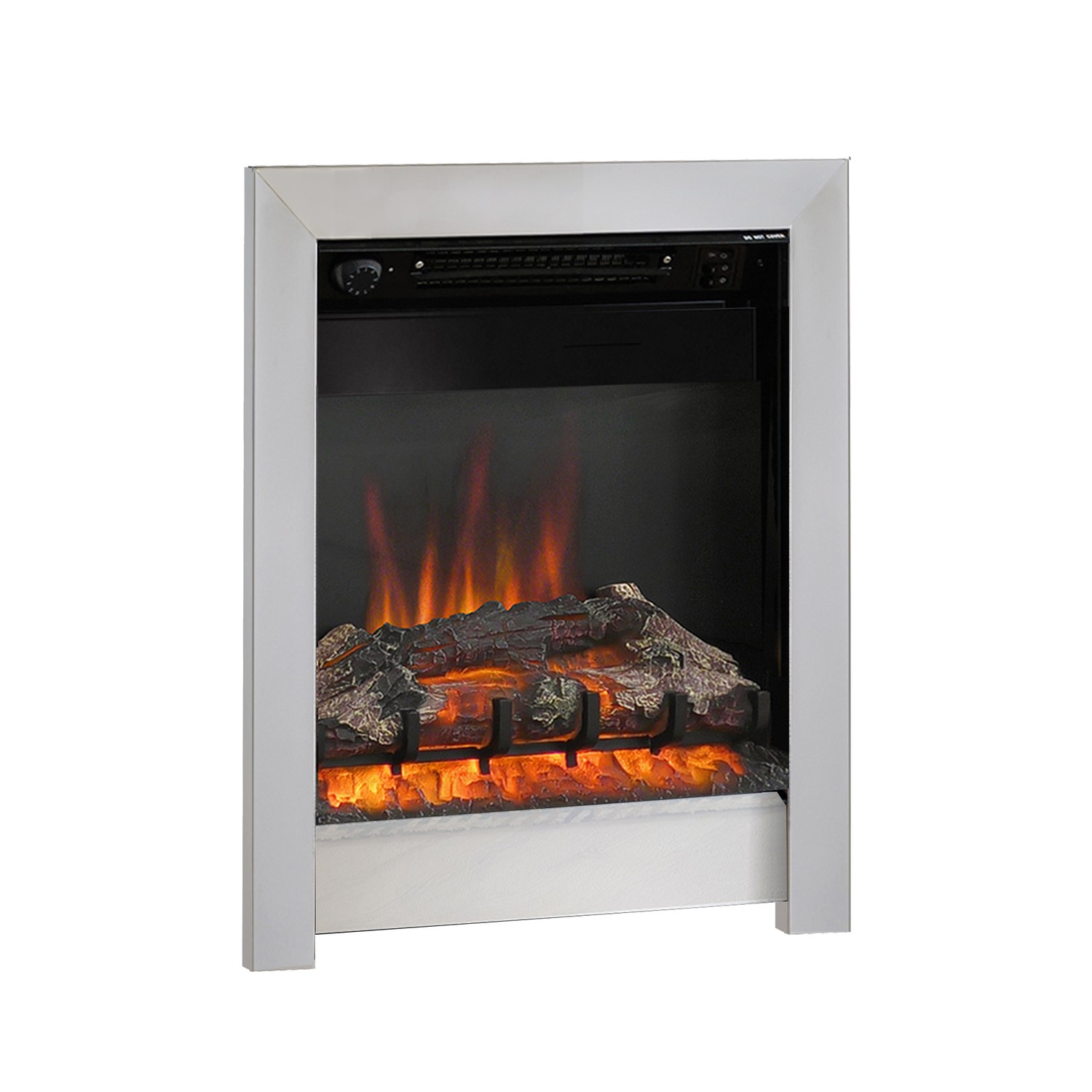 Be Modern 16" Chrome Inset Electric Fire - Athena - Furniture123