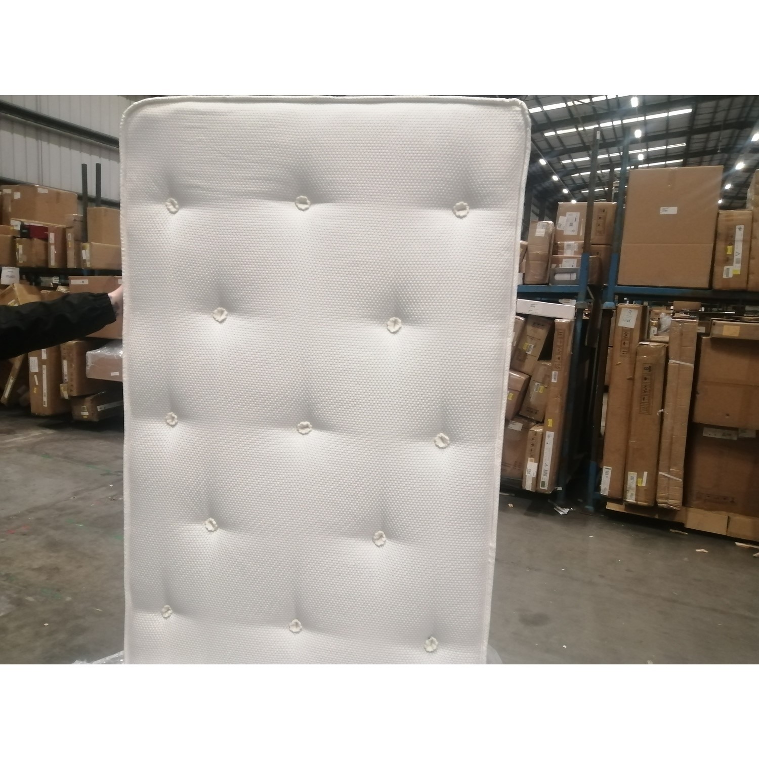 GRADE A2 - Clay Firm Orthopaedic Open Coil Spring Mattress - Single ...