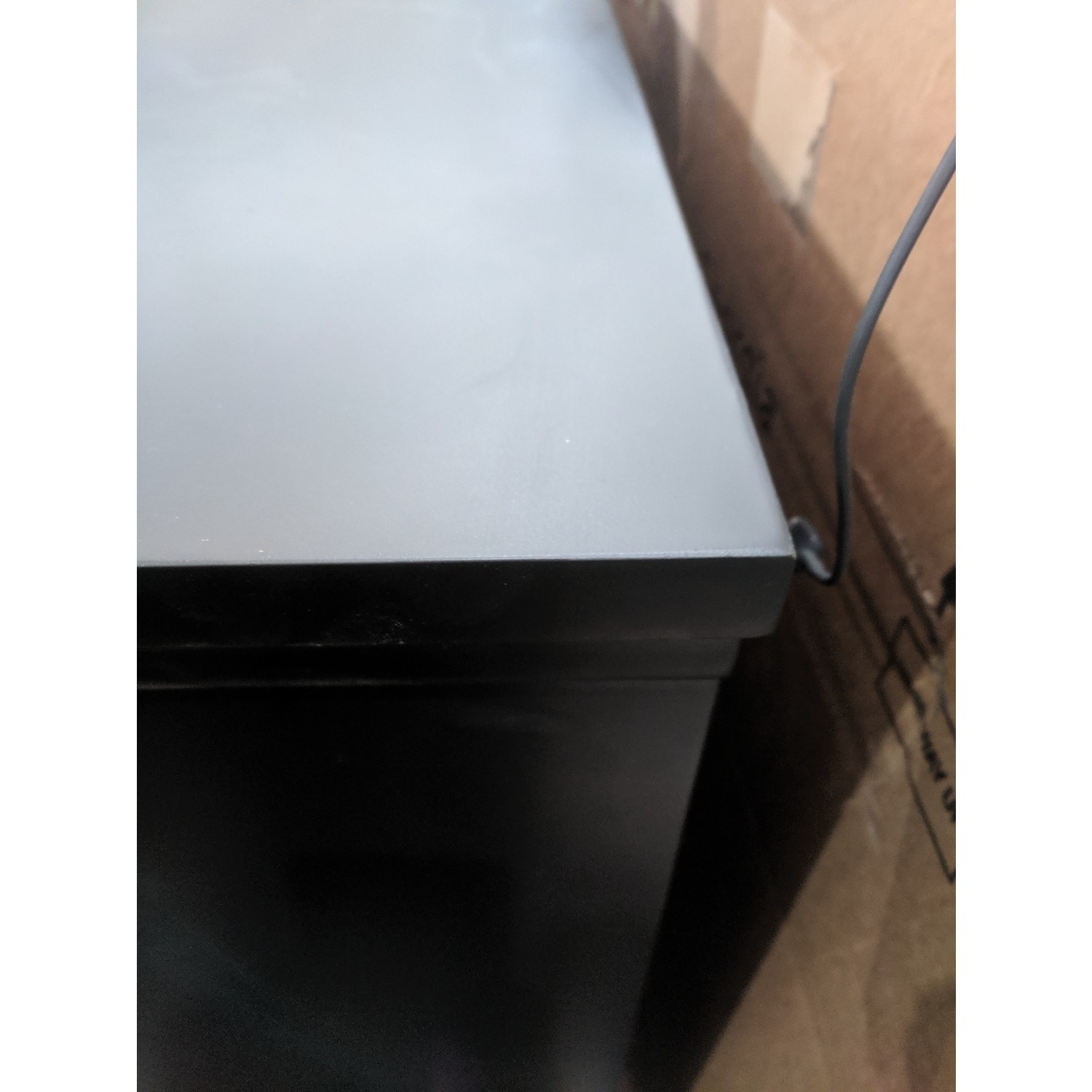 GRADE A2 - Black Tall Chest of 5 Drawers - Georgia - Furniture123