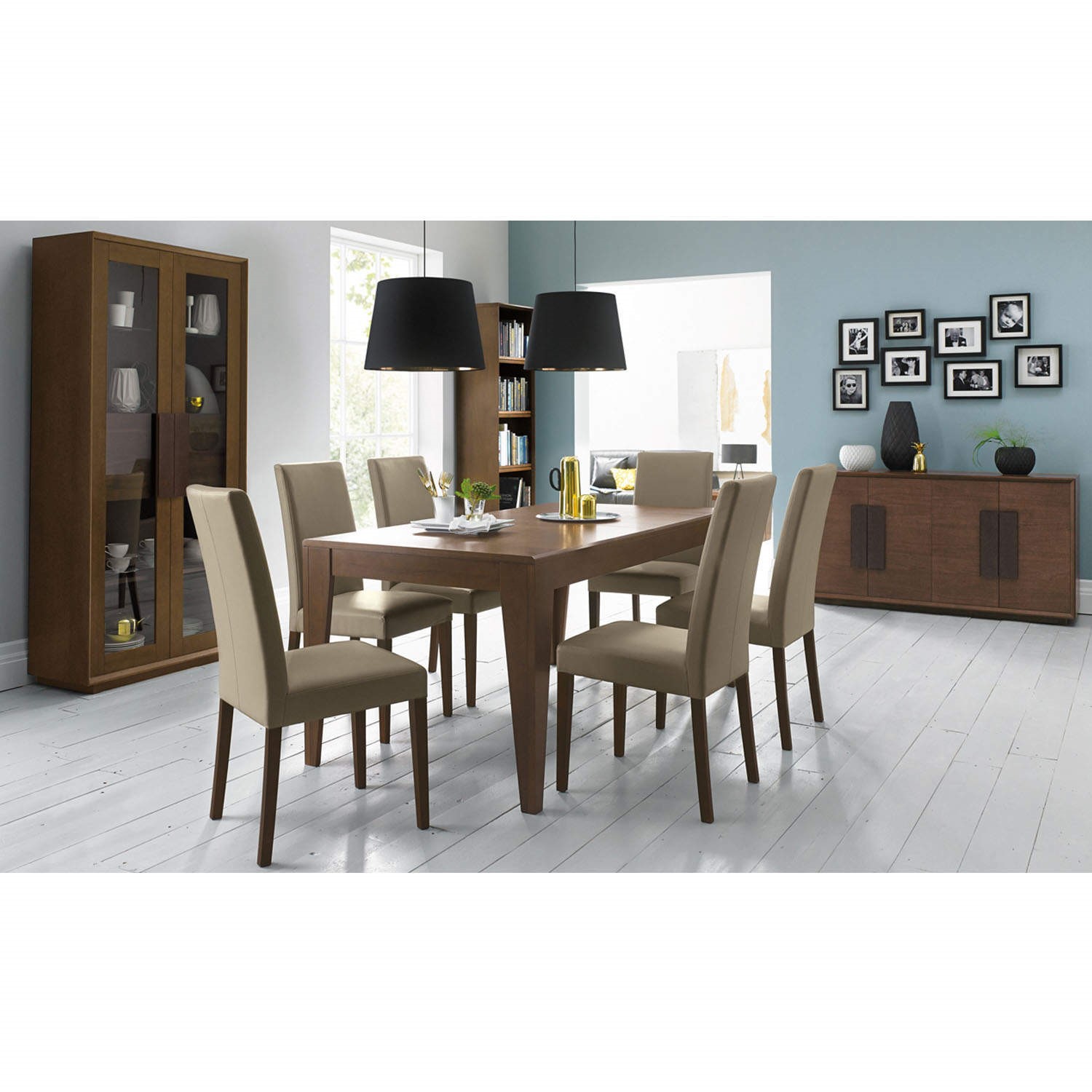 Bentley Designs City Walnut Extending Dining Table - Furniture123