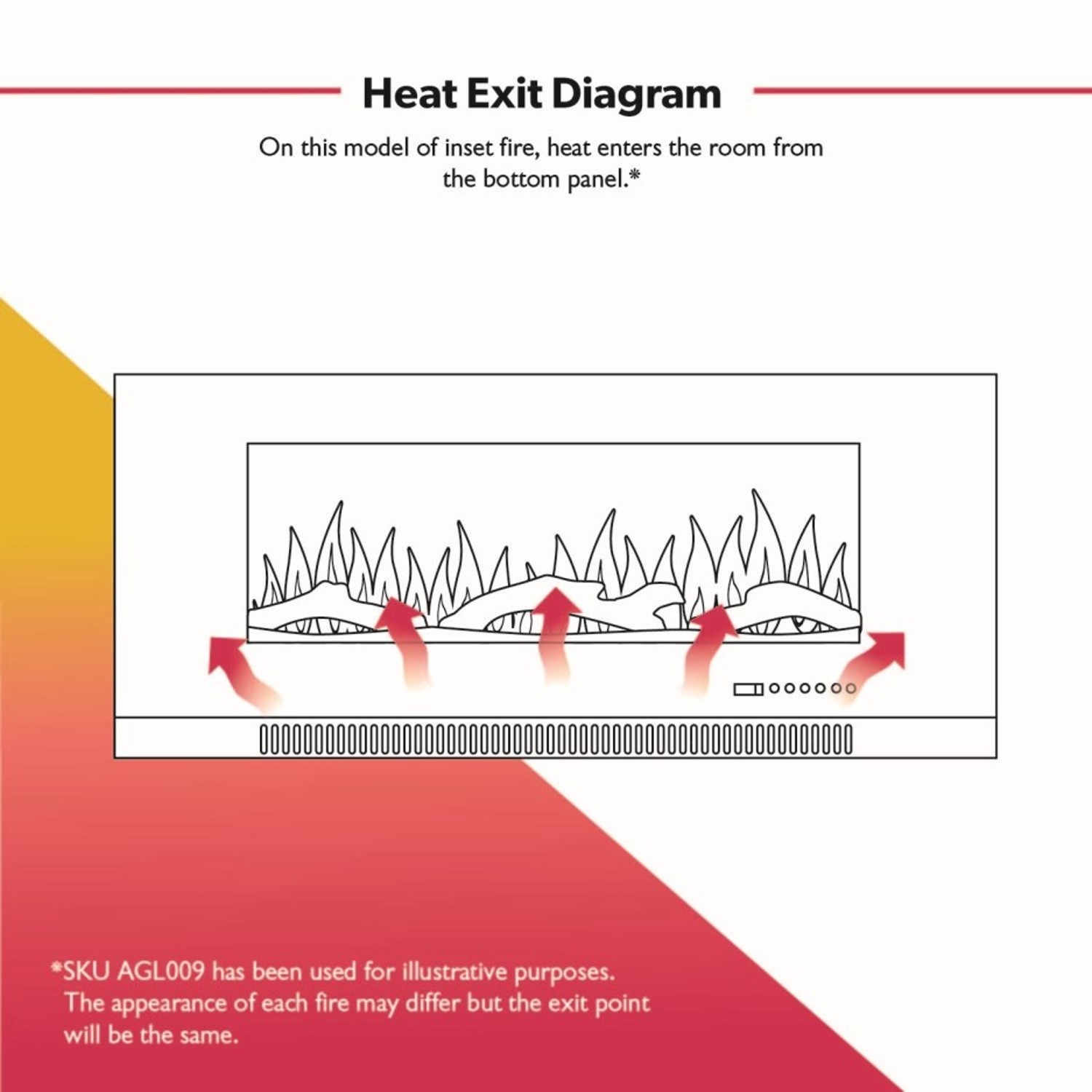 Black Wall Mounted or Recessed Electric Fire with Log and Crystal Fuel ...