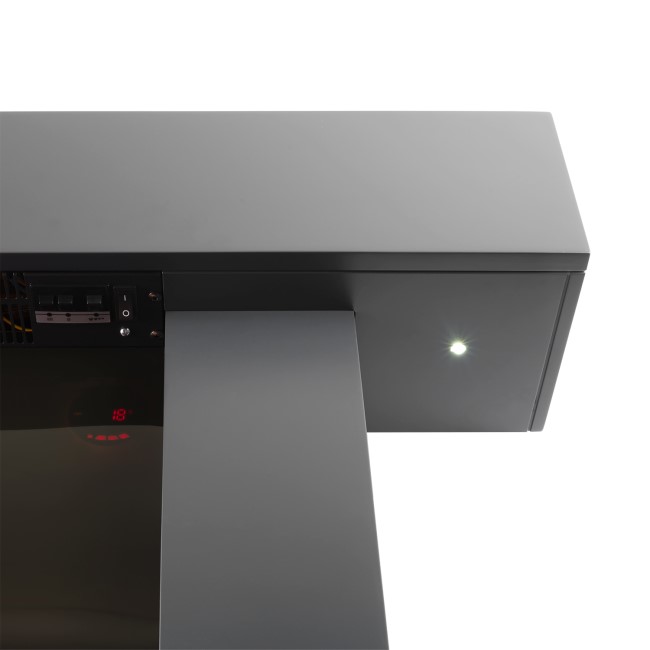 Grey Wall Mounted Electric Fireplace with LED Lights 52 inch - Amberglo ...