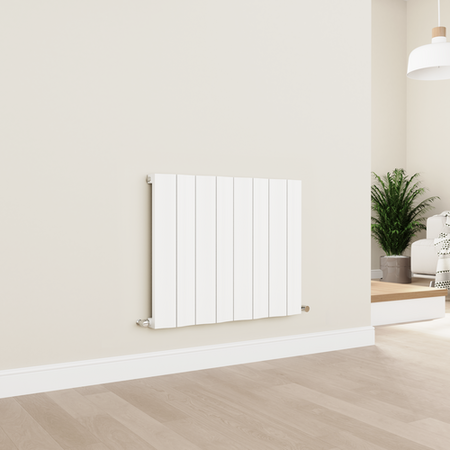 Eco Vivante White Horizontal Wave Designer Aluminium Radiator 600x755mm ...