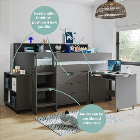 Next cabin bed with desk store