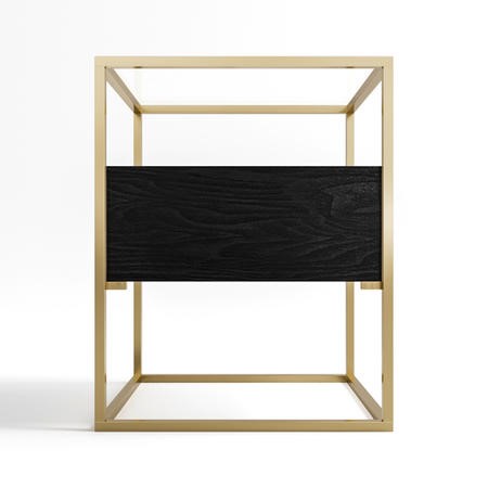 Wortham glass top end table set with storage store