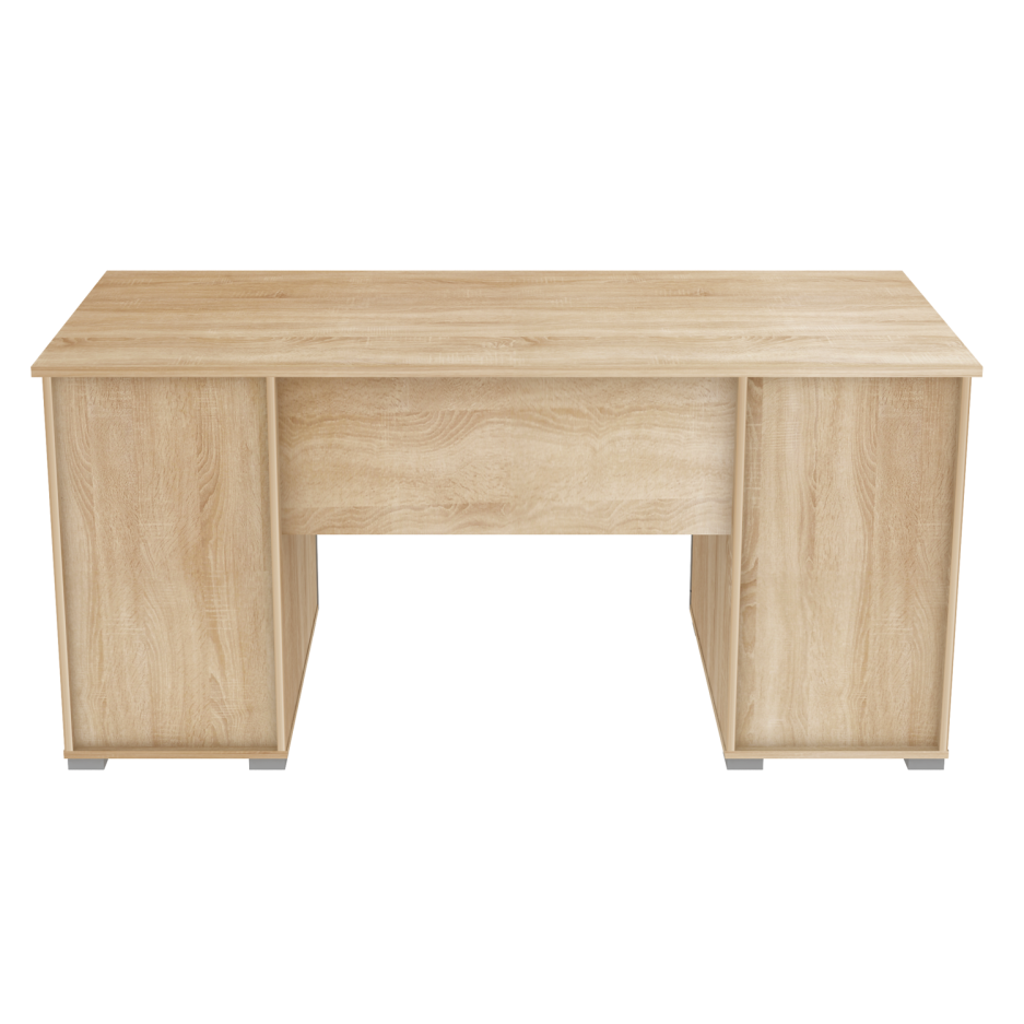 Kentucky Light Oak Desk with Grey Gloss Drawer Fronts | Furniture123