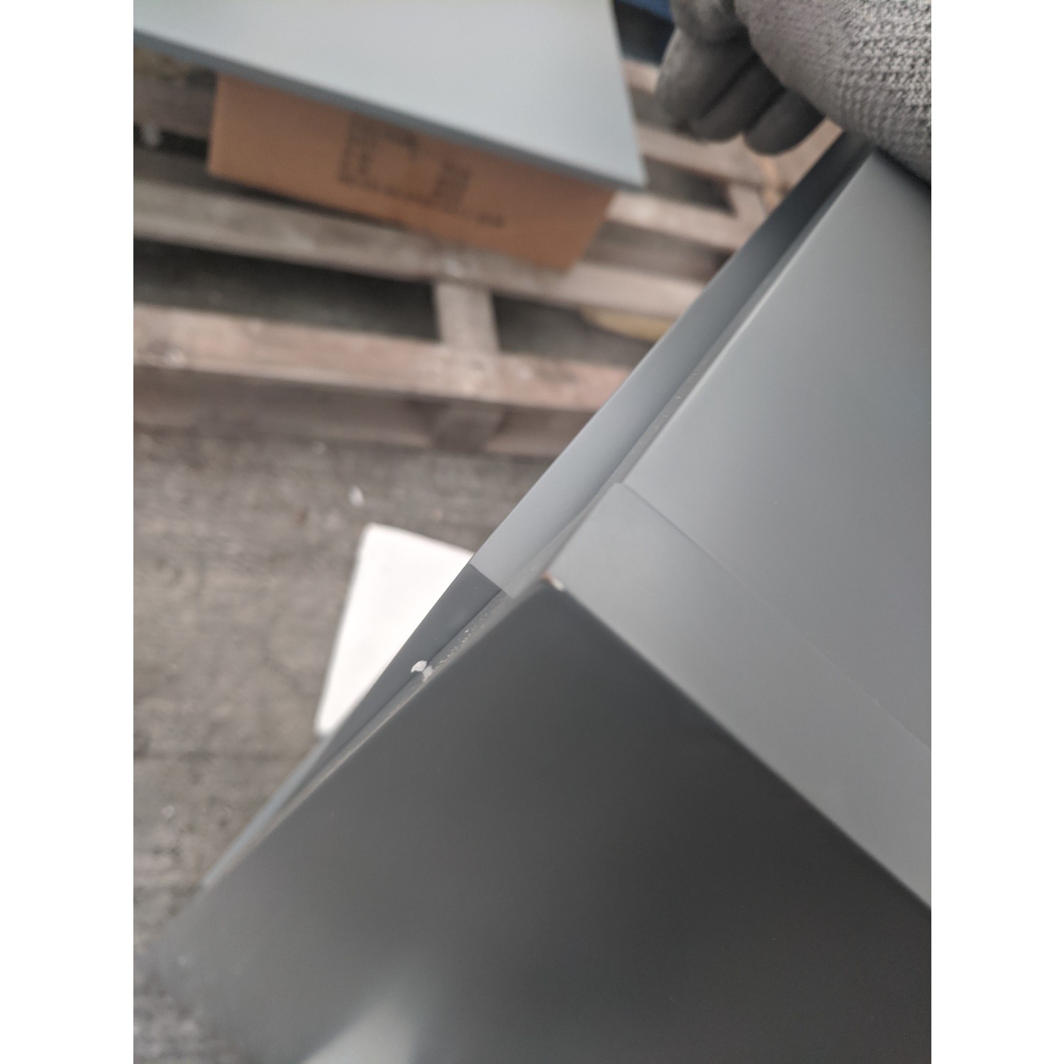 Grade A2 - 600mm Grey Freestanding Vanity Unit with Basin - Roxbi ...