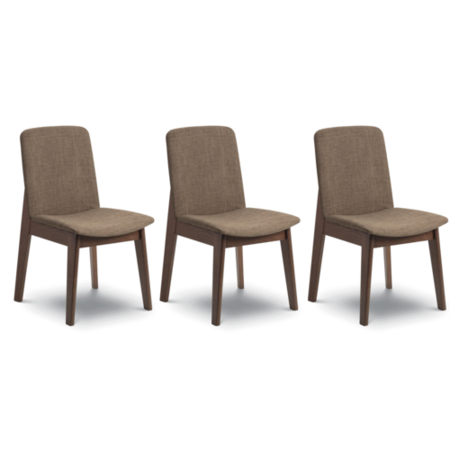 GRADE A1 - Julian Bowen Kensington Wooden 3 Dining Chair with Brown ...