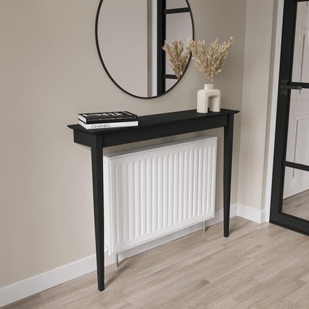 Small & Narrow Black Radiator Cover - 115cm - Ava - Furniture123