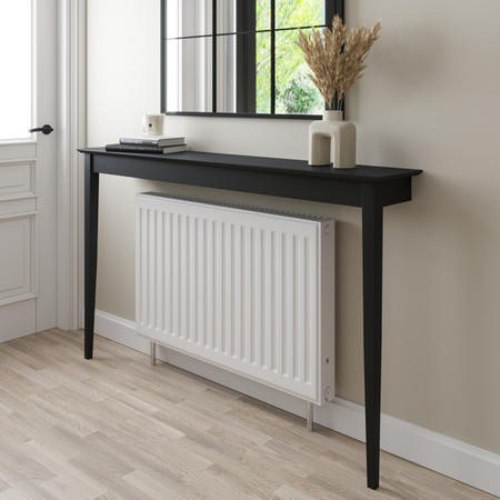 Large & Narrow Black Radiator Cover - 150cm - Ava - Furniture123