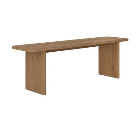 Large Rustic Oak Dining Bench - 147cm - Seats 2 - Mia - Furniture123