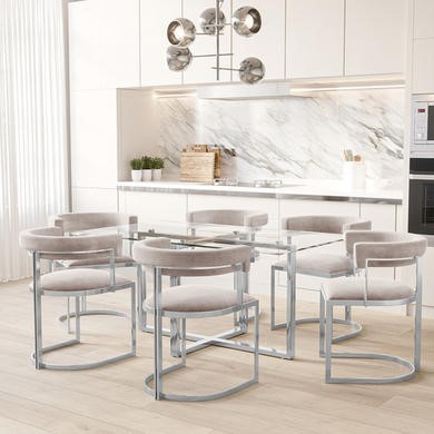 6 Seater Dining Table & Chairs Sets - Furniture123