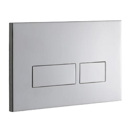 Brushed Nickel Satin Flush Plate with Slimline 90mm WC Frame and Dual ...
