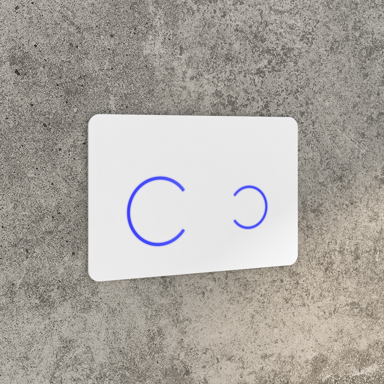 Grade A2 - White Glass Dual Sensor Flush Plate with Wall Hung Toilet ...