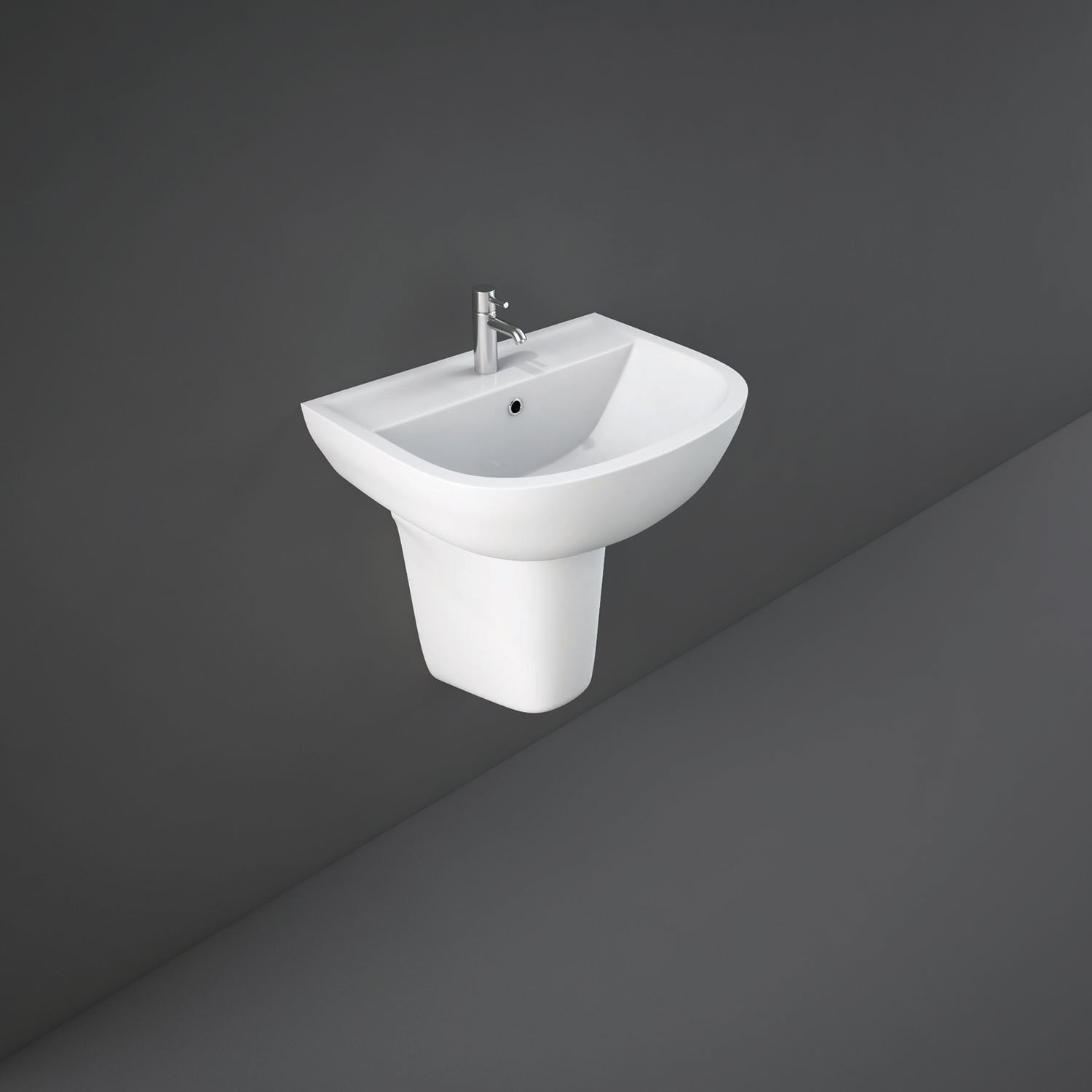 Rak Ceramics Modern Semi Pedestal Basin 450mm - Furniture123