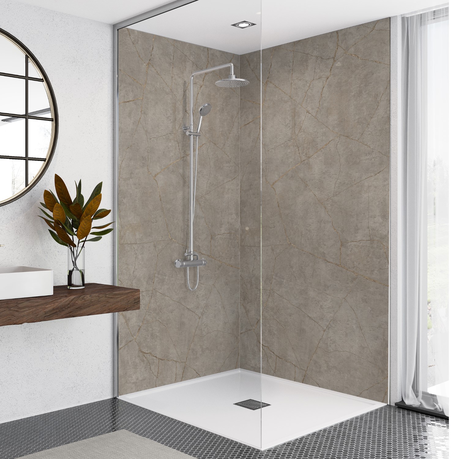 Gold Stone Elite Postformed Wall Panel 2420mm h x 1200mm w - Mermaid ...