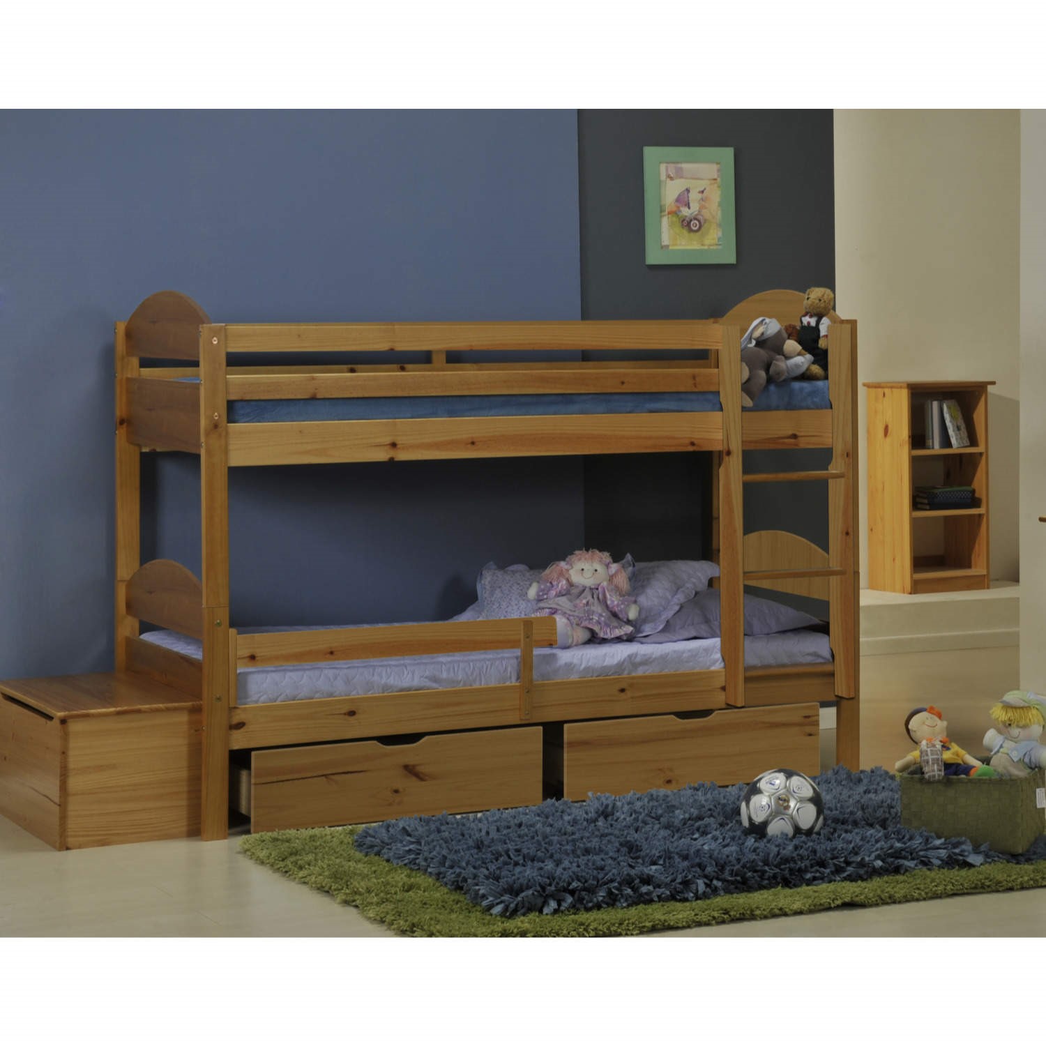 Verona Design Maximus Solid Pine Single Bunk Bed - 90x190cm - Furniture123