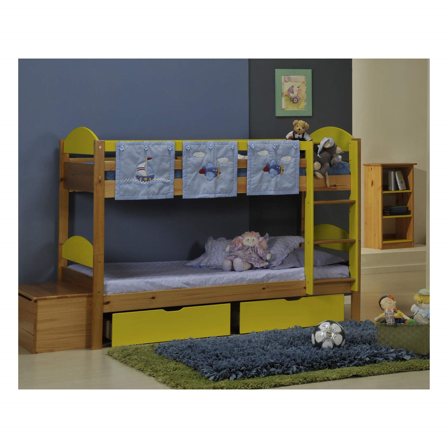 Verona Design Maximus Solid Pine Single Bunk Bed in Lime - 90x190cm ...