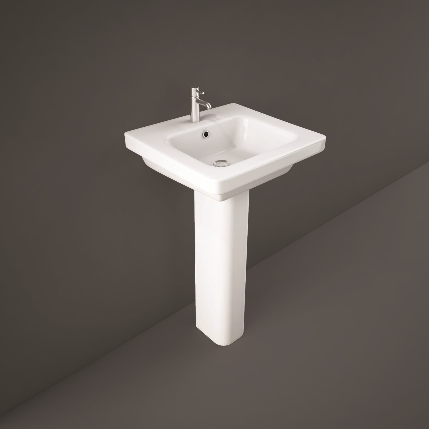 Full Pedestal Basin 500mm - RAK Resort - Furniture123
