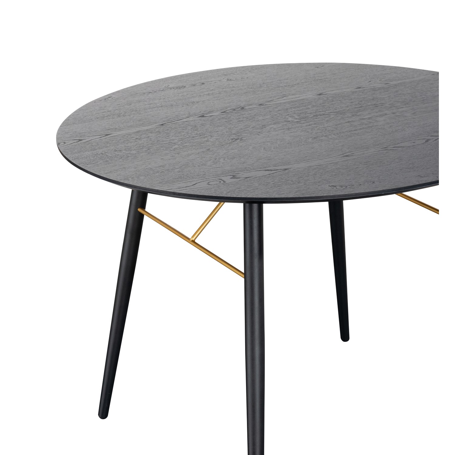 Round Black Dining Table - Barcelona - Furniture123