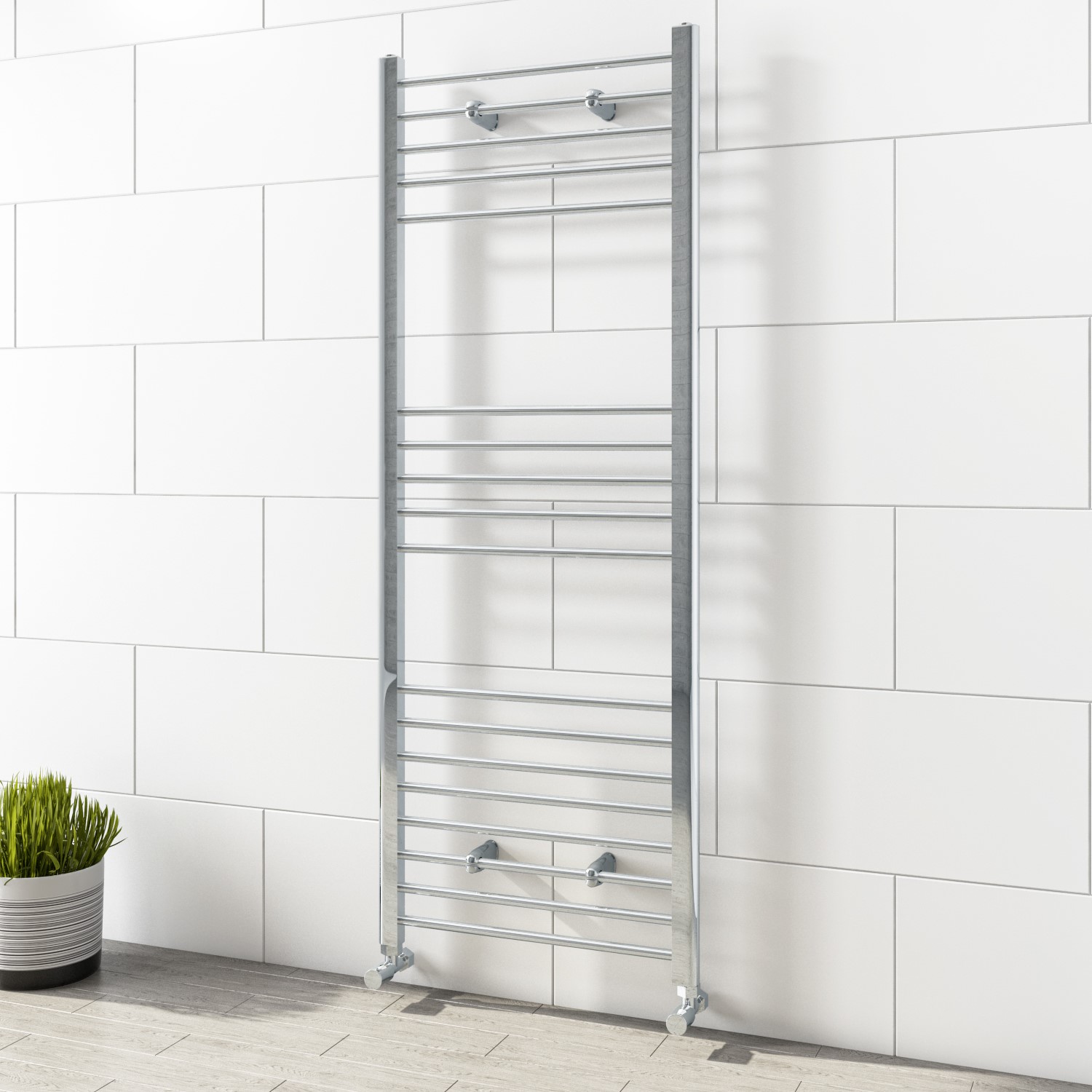 Chrome Towel Radiator 1600 x 600mm - Sahara - Furniture123