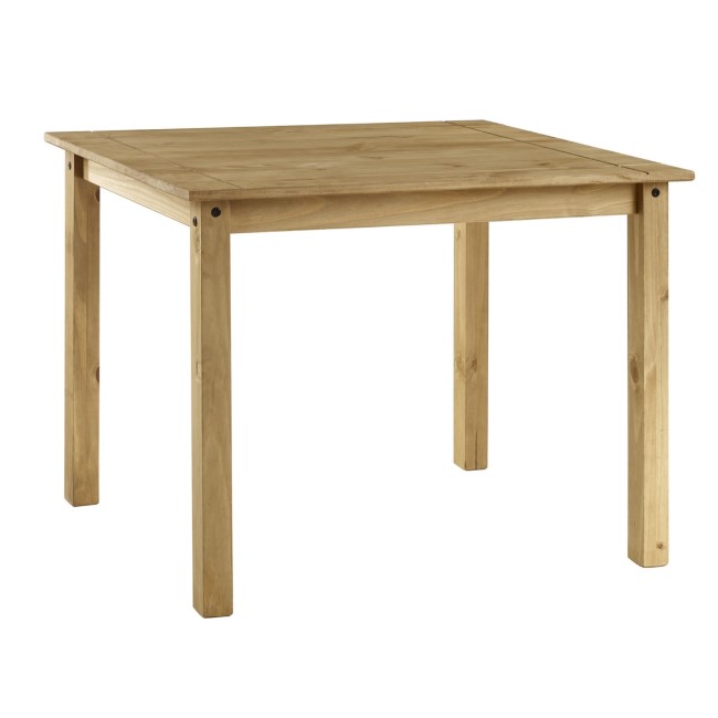 Strong Solid Pine Square Dining Table - Seats 4 - Emerson - Furniture123