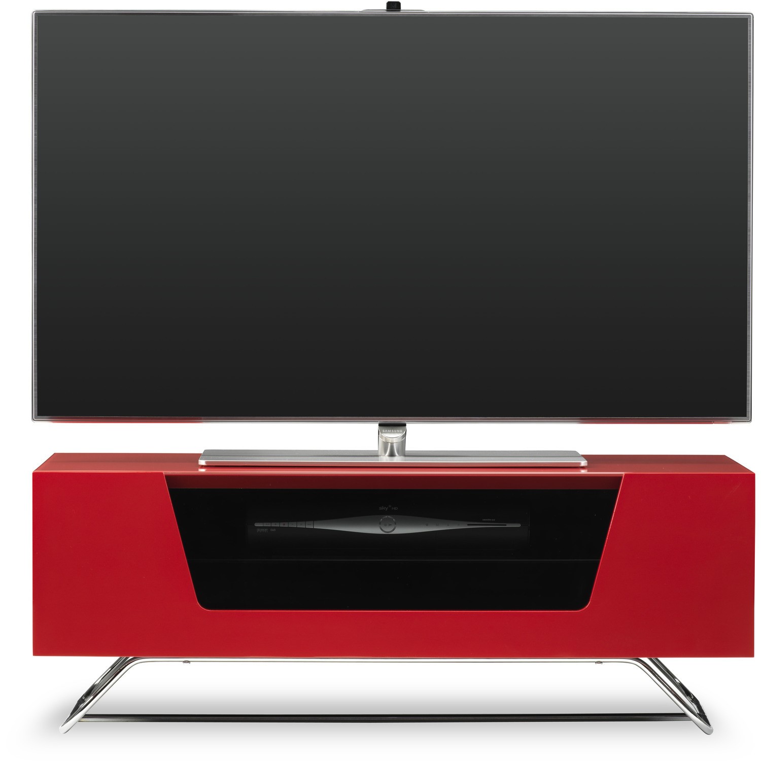 Alphason CRO2-1000CB-RED Chromium 2 TV Cabinet for up to 50" TVs - Red ...