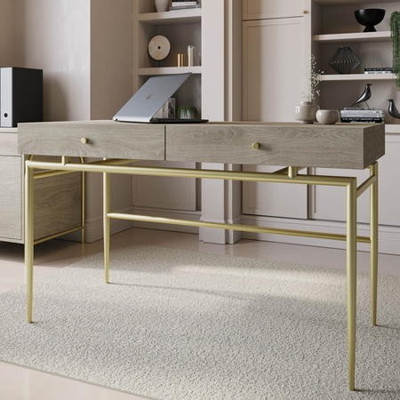 Light Oak Desk with Drawers - Chester - Furniture123