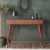 Narrow Mango Wood Console Table with Drawers - Dejan - Furniture123