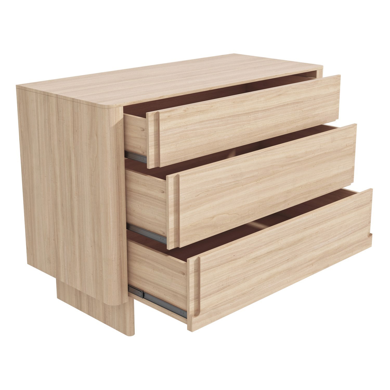 Light Wood Mid Century Chest of 3 Drawers - Emile Sustainable Furniture ...