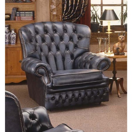 Forest Sofa Monks Leather Chesterfield Armchair - antique brown ...