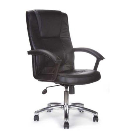 Eliza Tinsley Purdue Leather Faced Office Chair in Black - Furniture123
