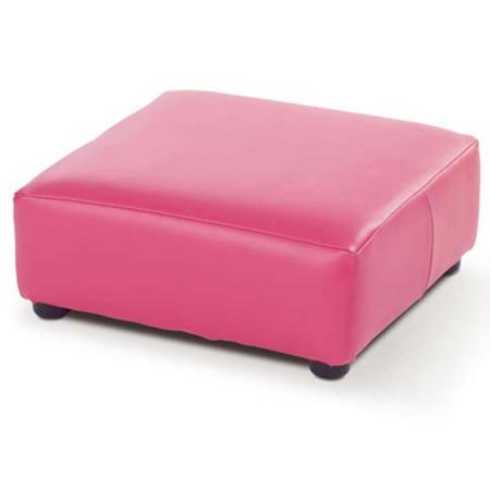 Just4Kidz Childrens Milan Footstool in Raspberry - Furniture123