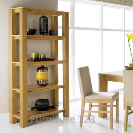 Cuba Oak Open Shelf Unit - - Furniture123