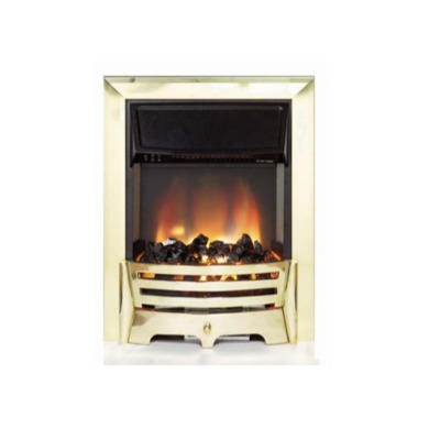 Be Modern Mayfair Coal Effect Electric Fire In Brass | Buzzcat