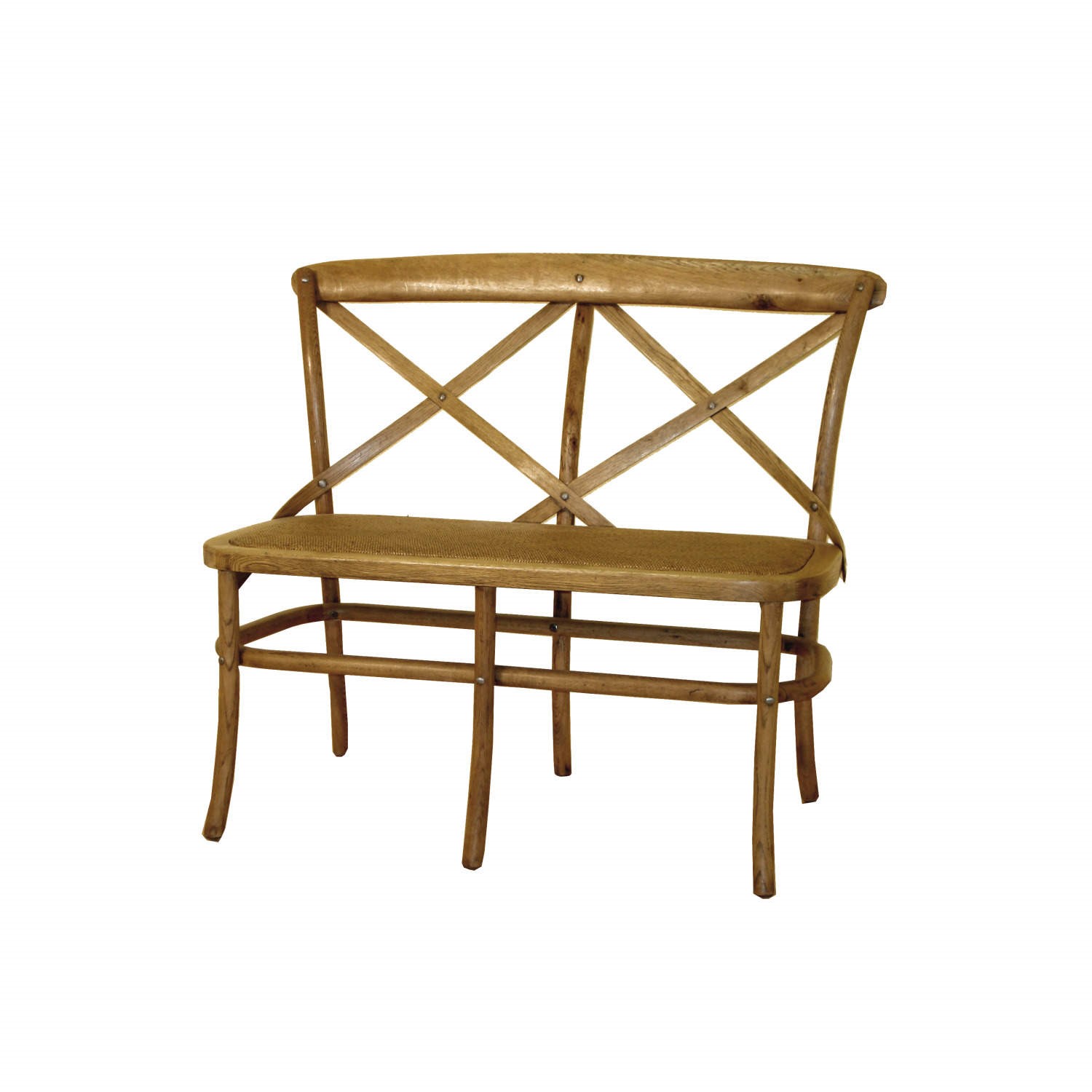 Furniture Monkey Oakgrove Cross Back 2 Seater Bench - Furniture123