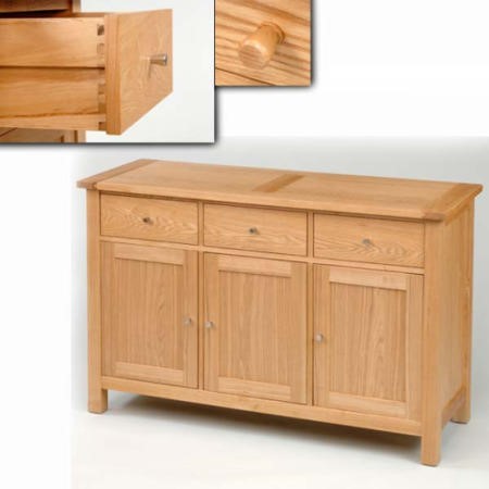 Origin Red Chesterfield Ash 3 Door Sideboard - Furniture123