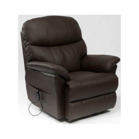 Restwell Lars Leather Faced Electric Recliner Armchair - black ...