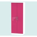 Welcome Furniture Knightsbridge High Gloss 2 Door Wardrobe in White ...